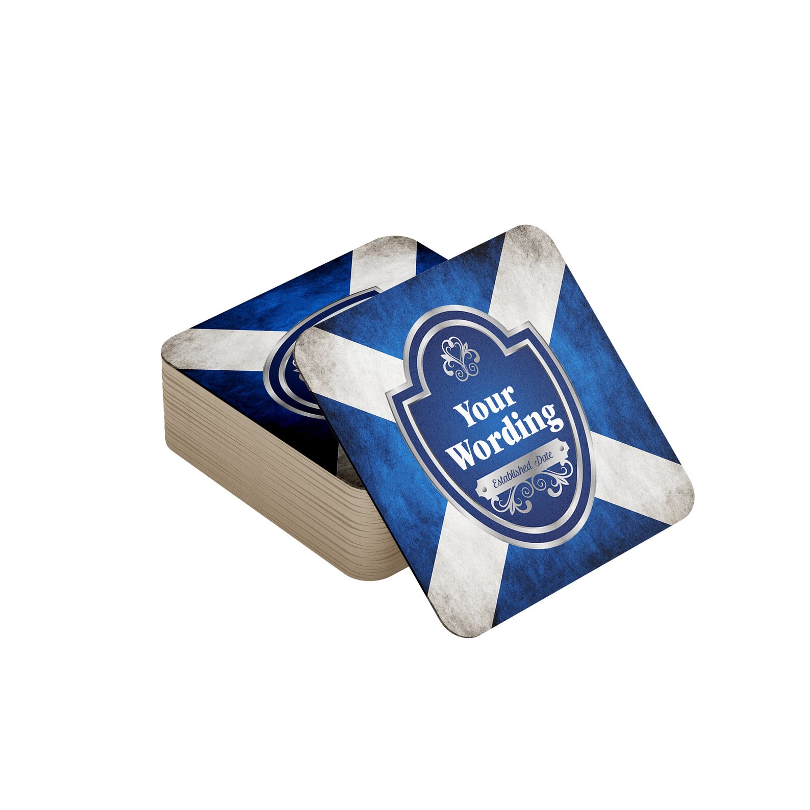 Personalised Beer Mats in Packs of 24 48 96 Scotland Flag - Etsy UK