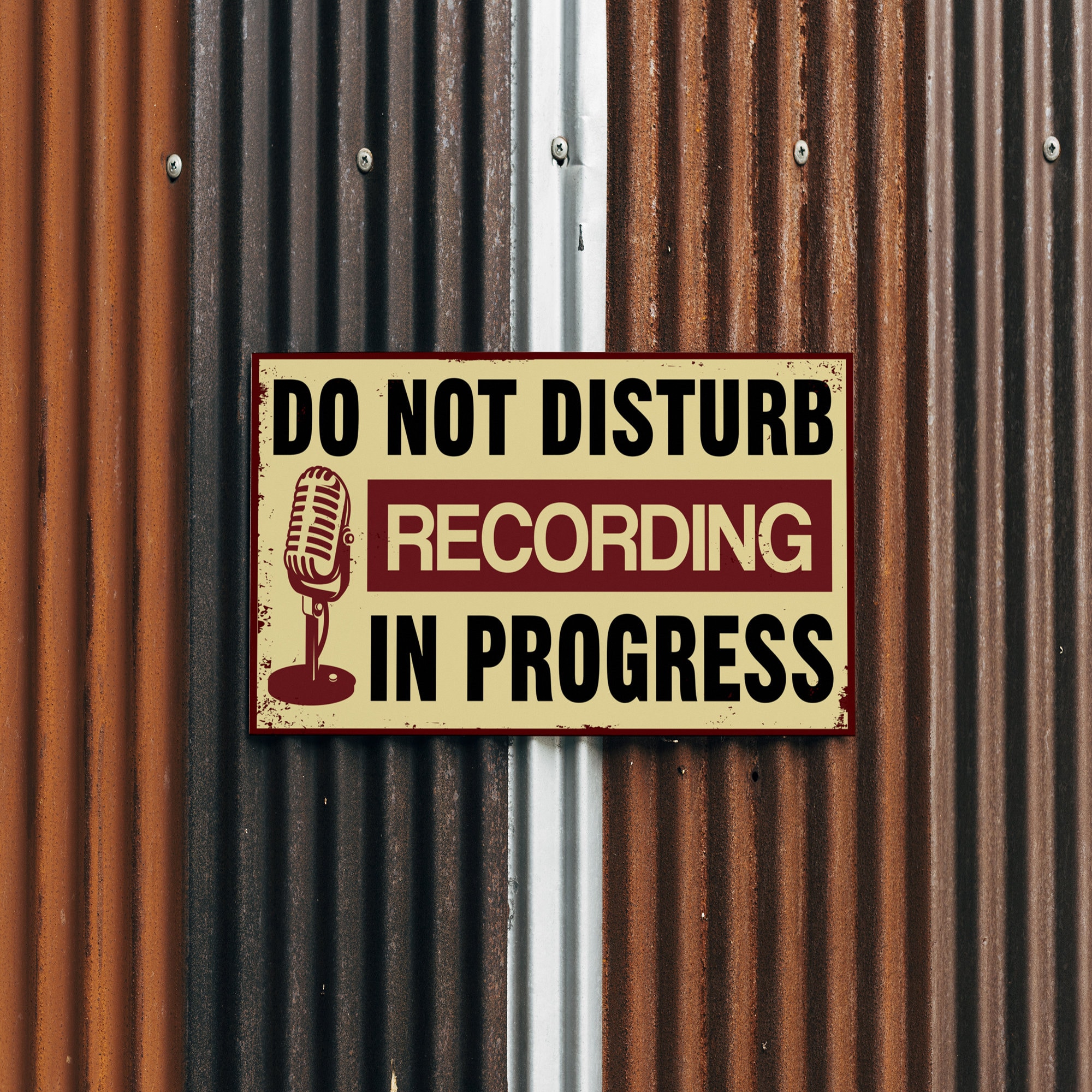 Recording in Progress Do Not Disturb Sign Recording Studio - Etsy