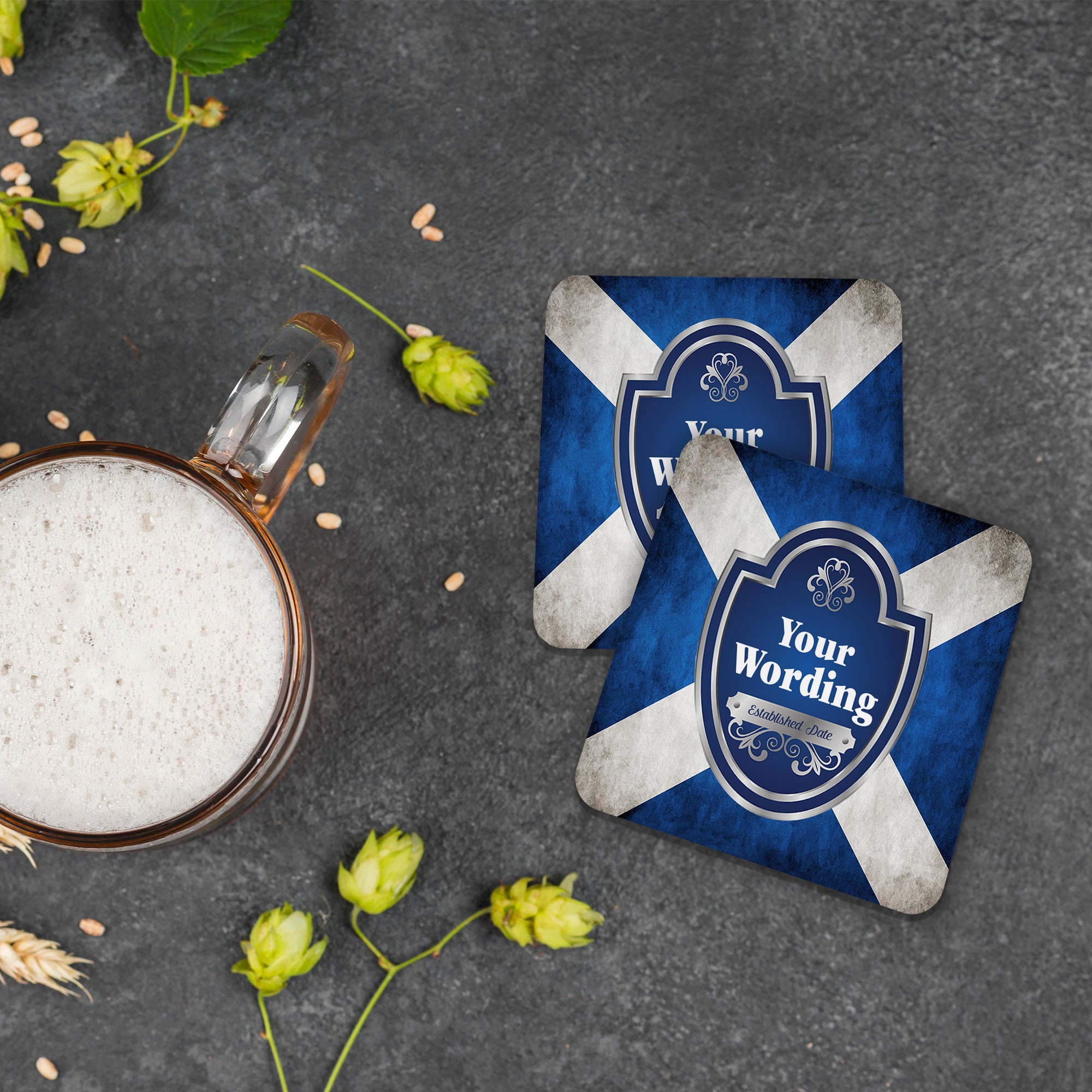 Personalised Beer Mats in Packs of 24 48 96 Scotland Flag - Etsy UK