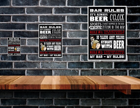 Metal Bar Signs Vintage Style Ideal for Pub Shed Bar Office - Etsy