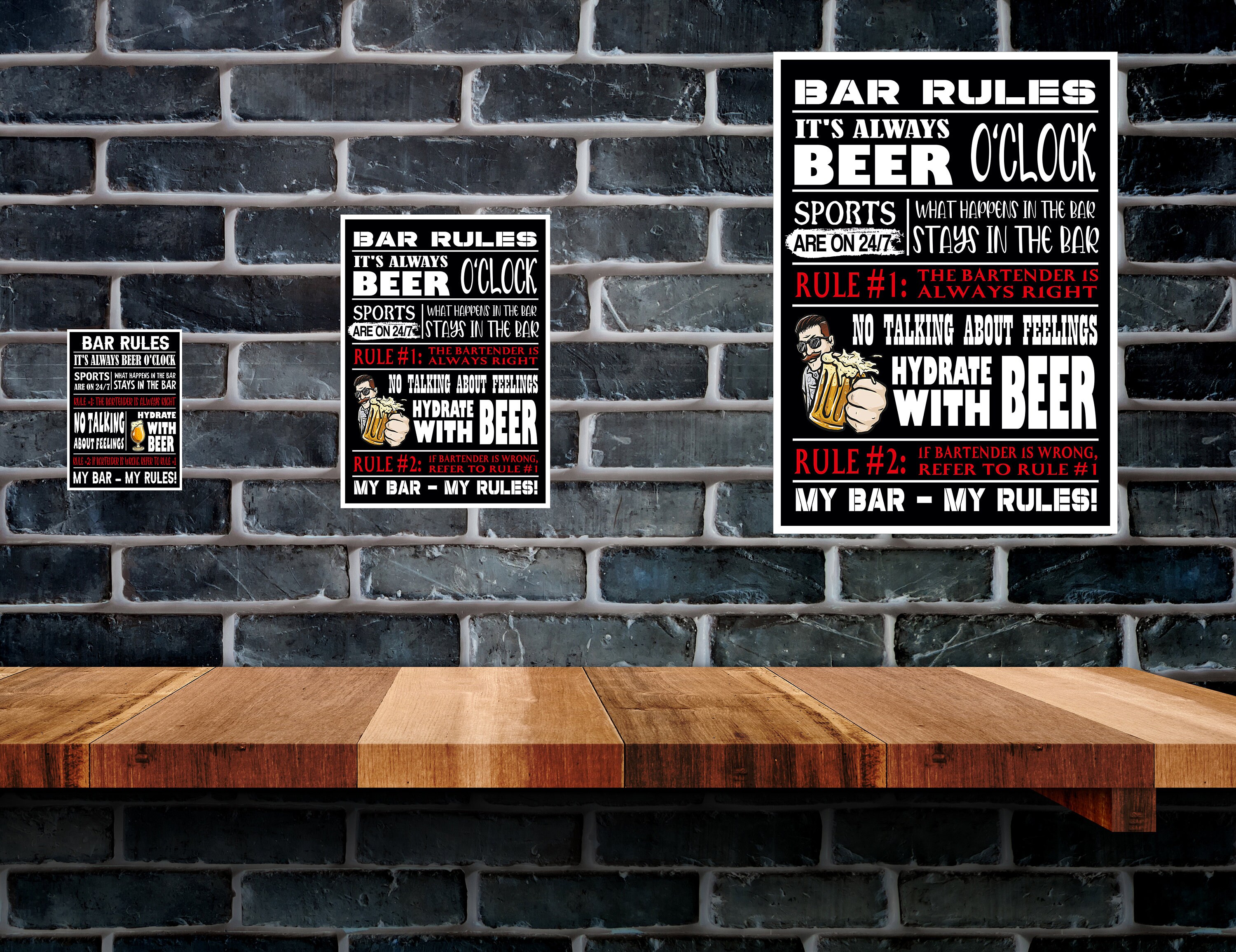 Metal Bar Signs Vintage Style Ideal for Pub Shed Bar Office - Etsy