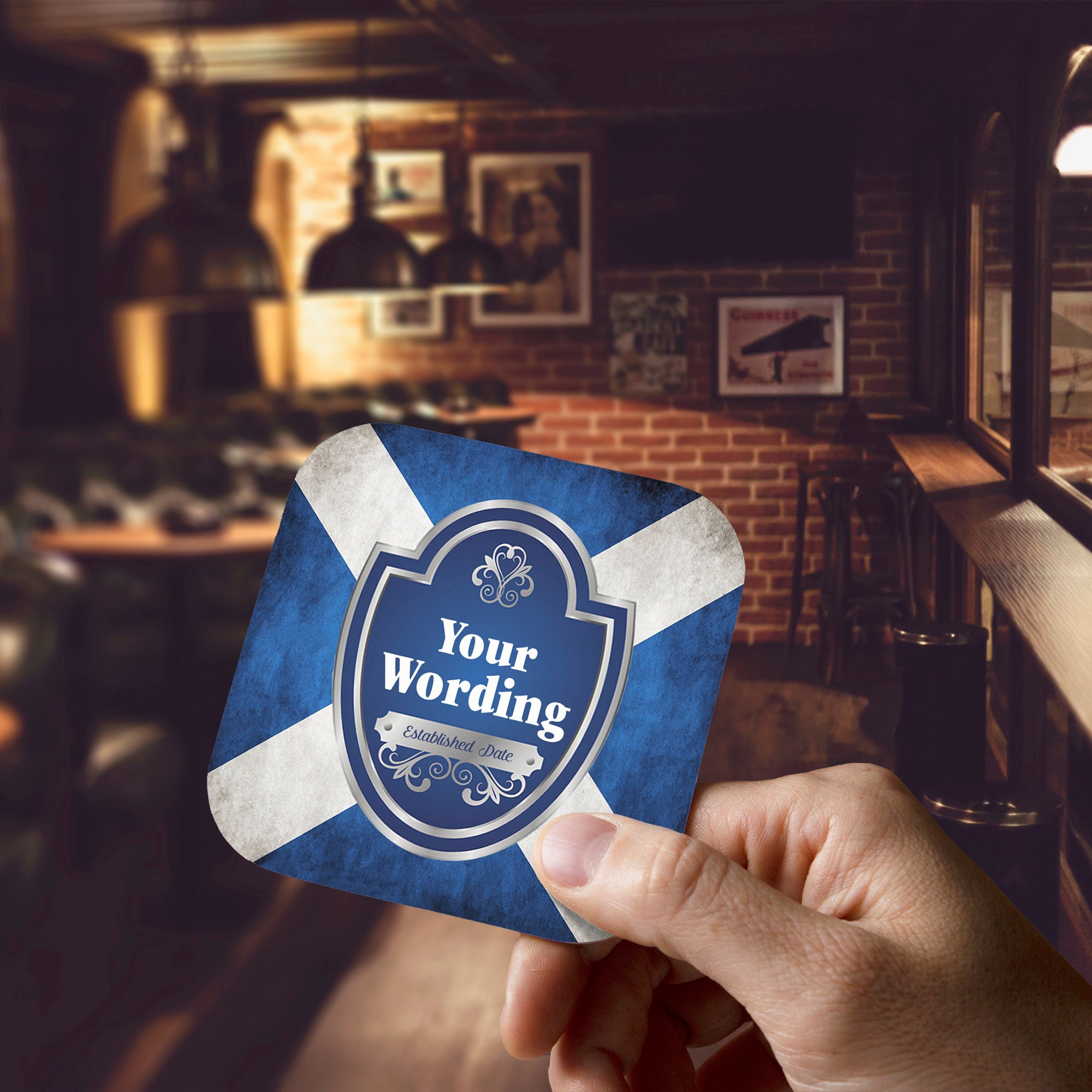 Personalised Beer Mats in Packs of 24 48 96 Scotland Flag - Etsy UK