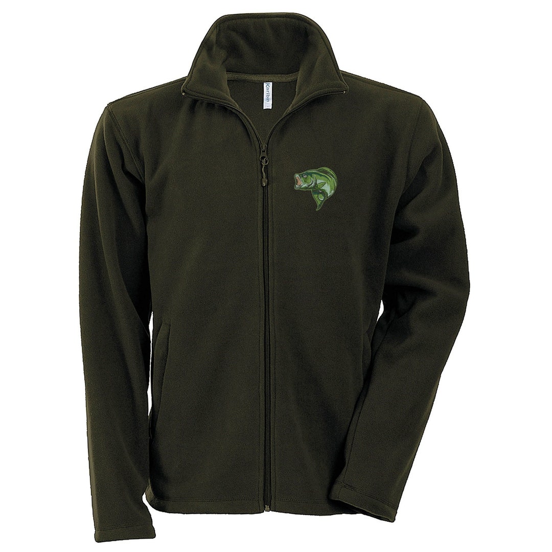 Fishing Gifts for Men - Bass Fleece Jacket for Him - Fishermen Clothing ...