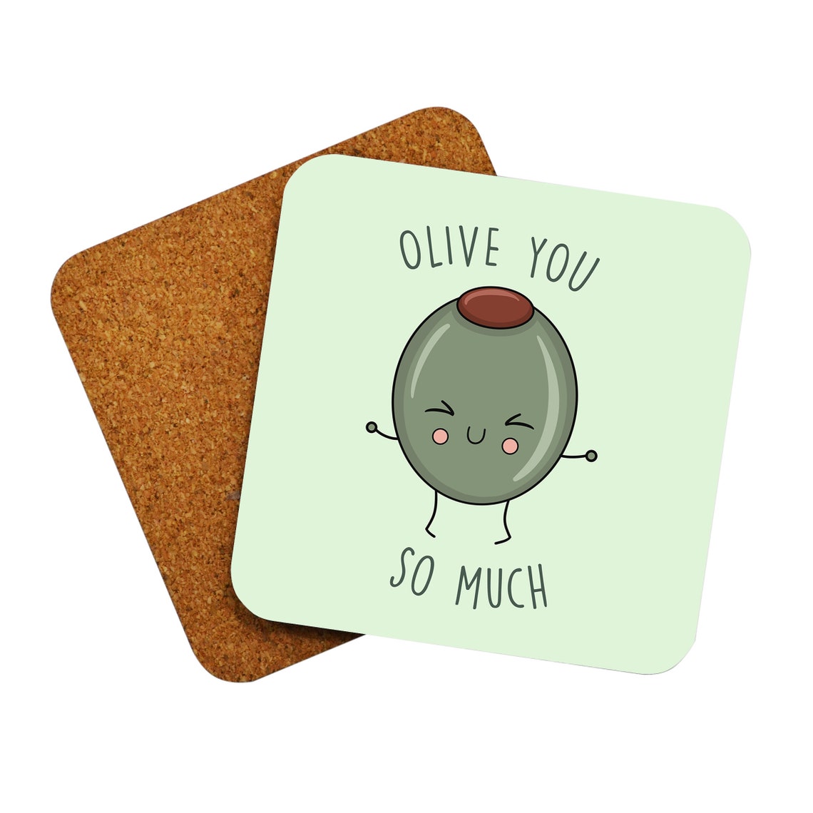 Cute Coaster for Anniversary, Birthday Gifts Non-slip Cork Drink ...
