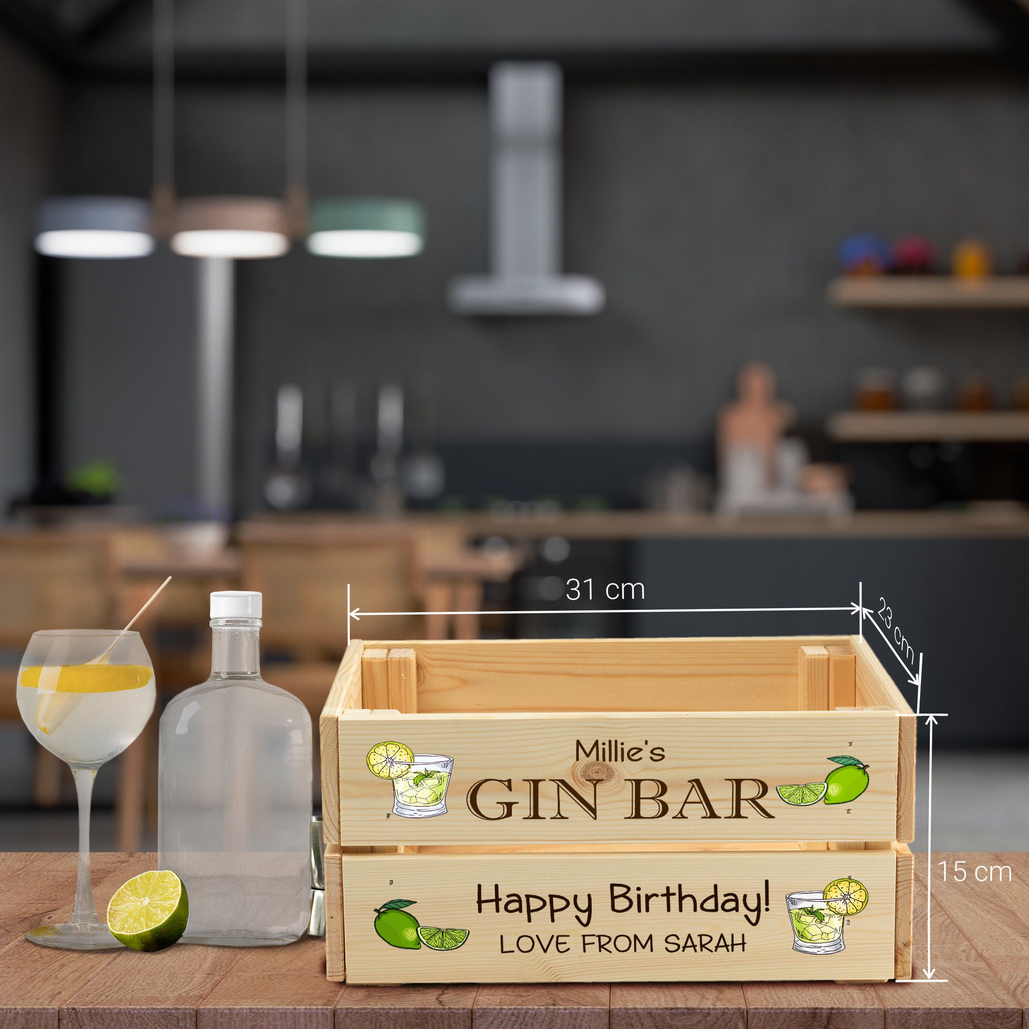 Personalised Rustic Wood Gift Box Crate for Gift for Him or - Etsy