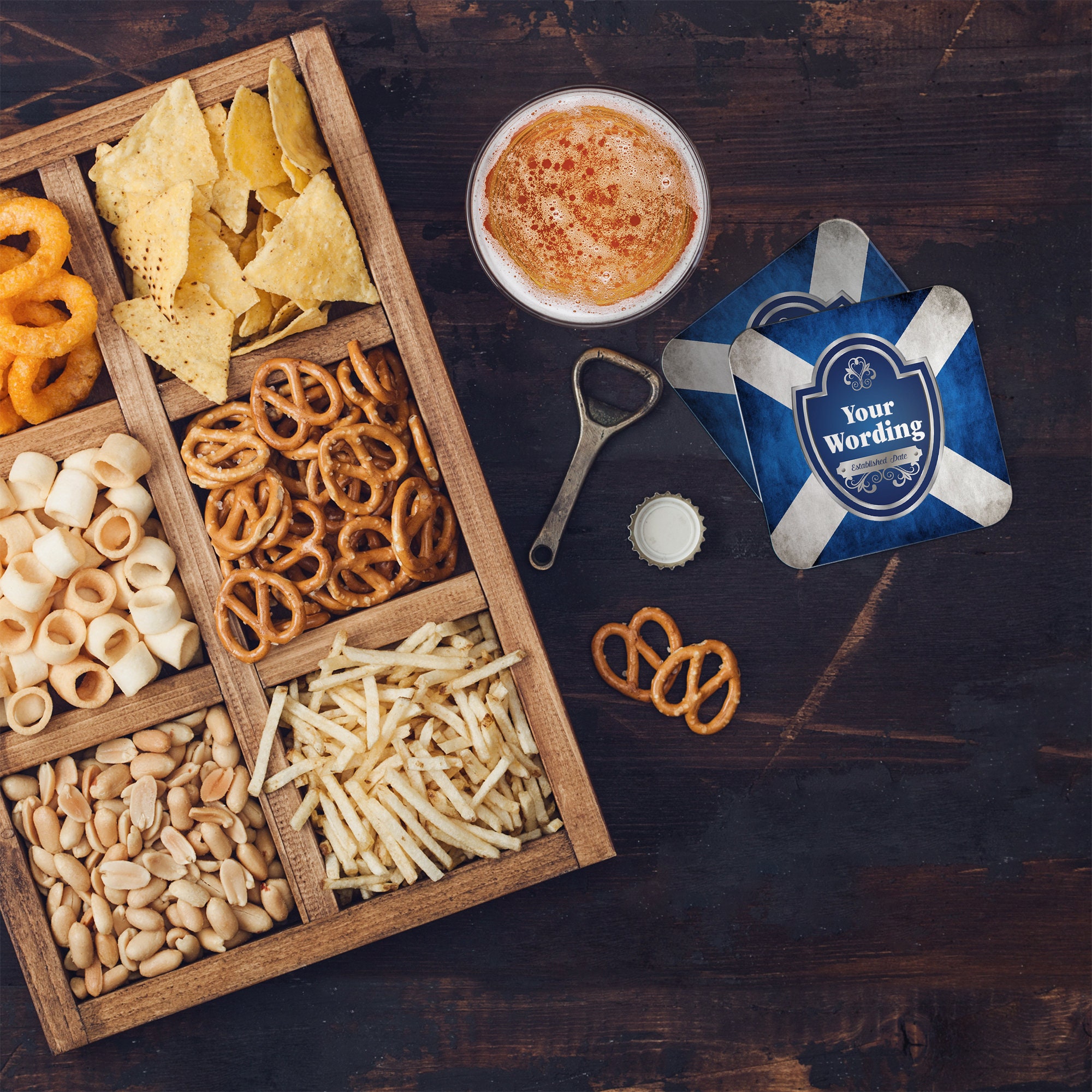 Personalised Beer Mats in Packs of 24 48 96 Scotland Flag - Etsy UK