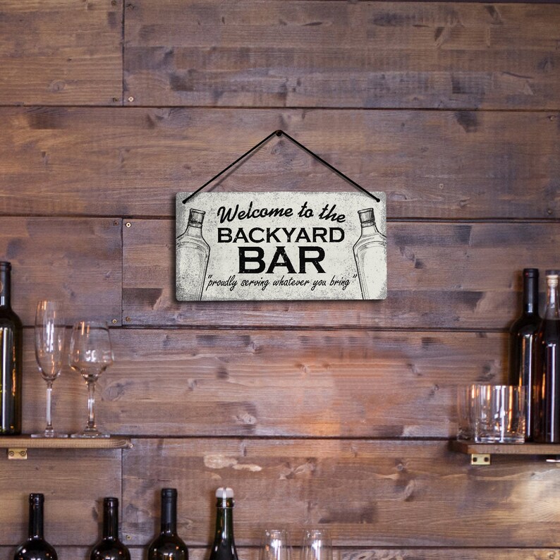 Bar Sign Metal Signs Tin Wall Hanging Plaques Accessories - Etsy UK