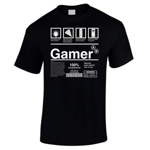 Gamer T-shirt - Gifts for Gamers- Funny Skull Gaming T-shirts- Men's ...