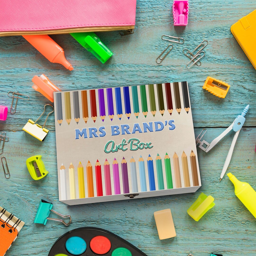 Personalised Nursery Classroom Arts & Crafts Storage Boxes - Custom ...