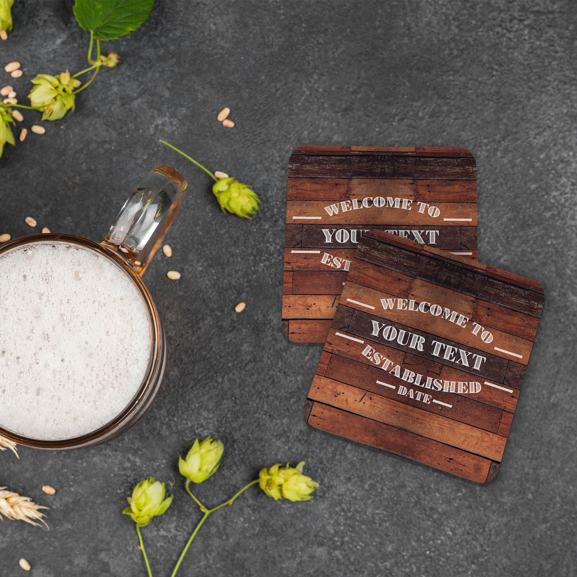 Personalised Beer Mats in Packs of 24 48 96 Multi Buy - Etsy UK