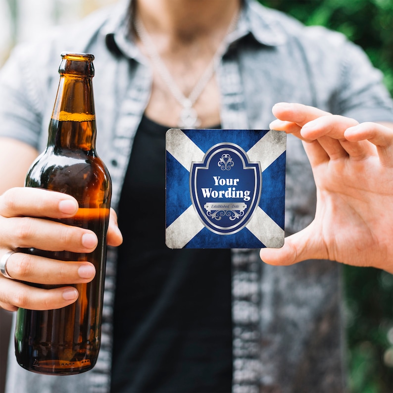 Personalised Beer Mats in Packs of 24 48 96 Scotland Flag - Etsy UK
