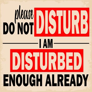 Do Not Disturb Sign - Metal Wall Signs Tin Plaques - Home Bedroom ...