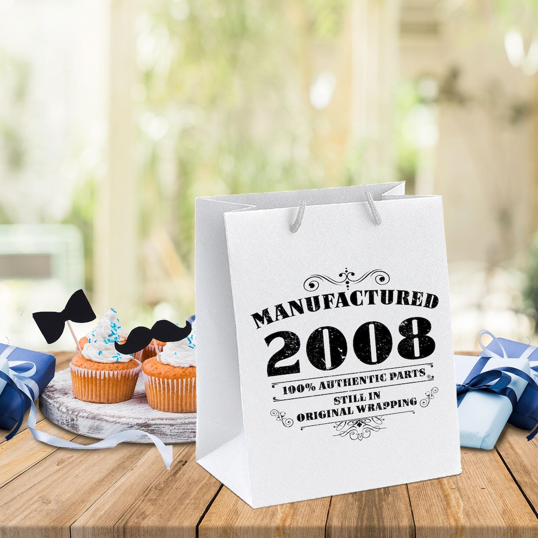 Luxury 18th Birthday Gift Bags 2008- Black, White & Grey, Small, Medium ...