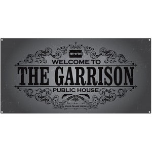 Personalised Garrison Bar Sign for Home Bar Gifts Metal Signs for Home ...