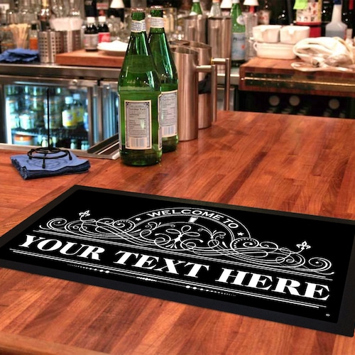 Personalized Traditionally Brewed Bar Mat Customized Bar Mat - Etsy