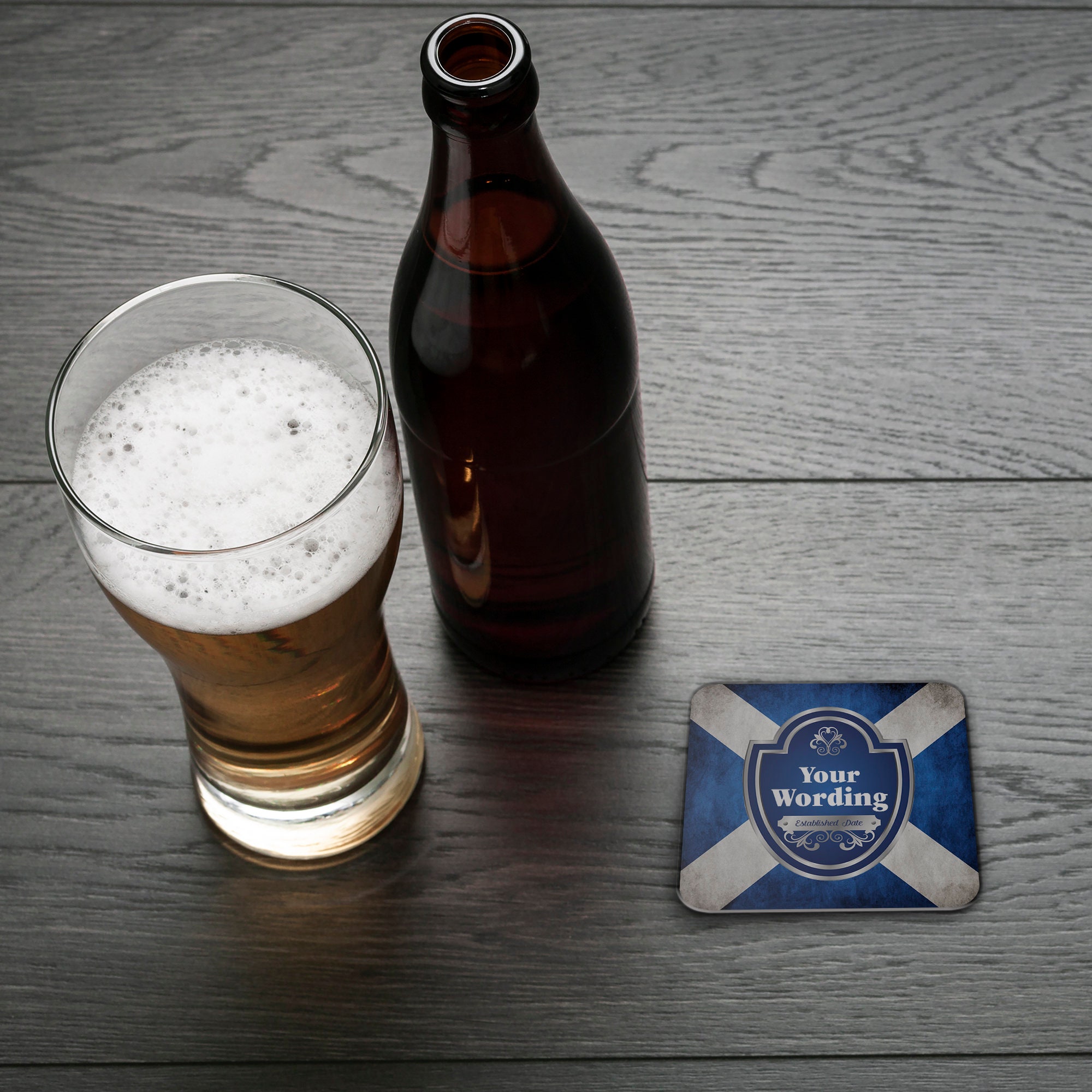 Personalised Beer Mats in Packs of 24 48 96 Scotland Flag - Etsy UK