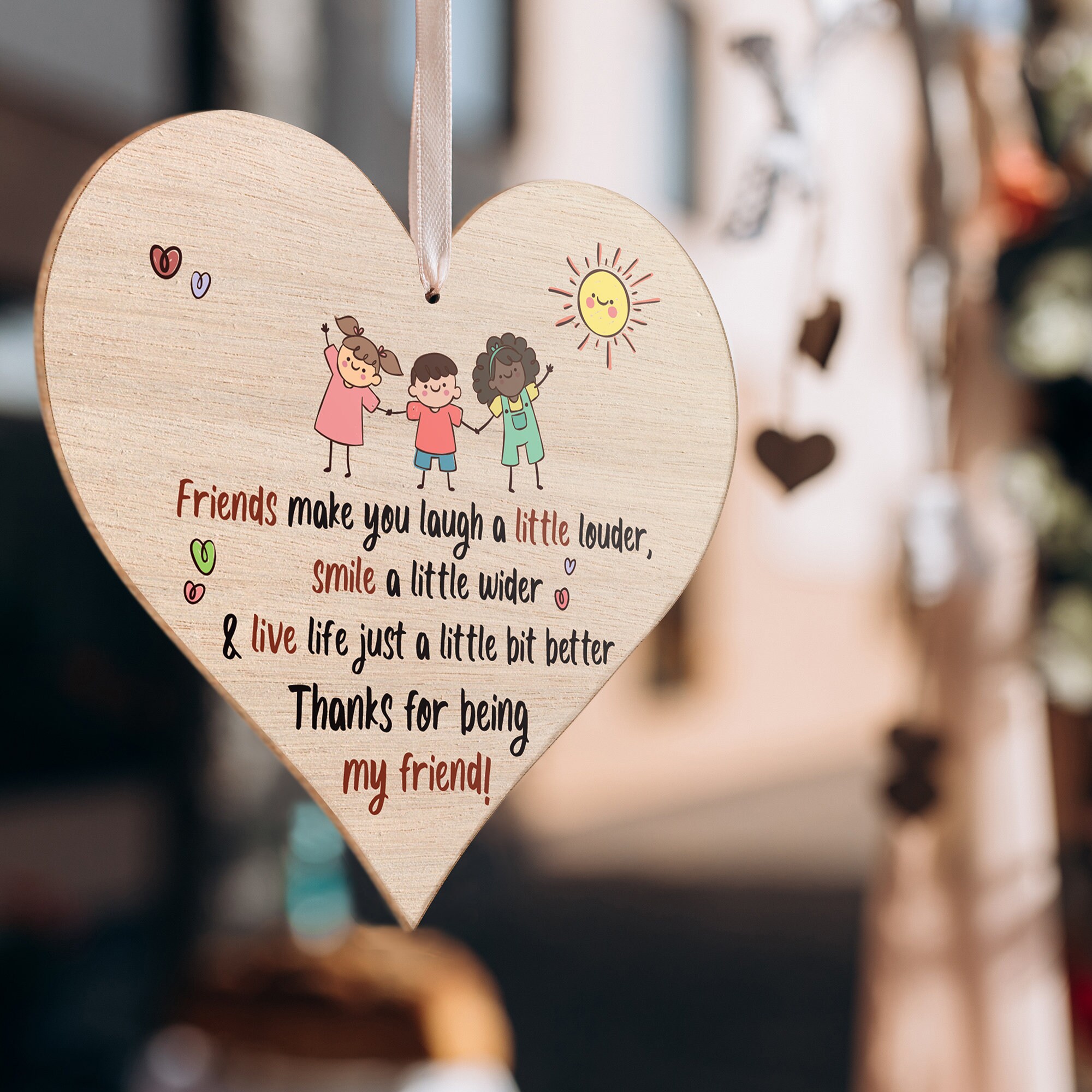 Best Friendship Gifts for Women Wooden Hearts Plaques - Etsy