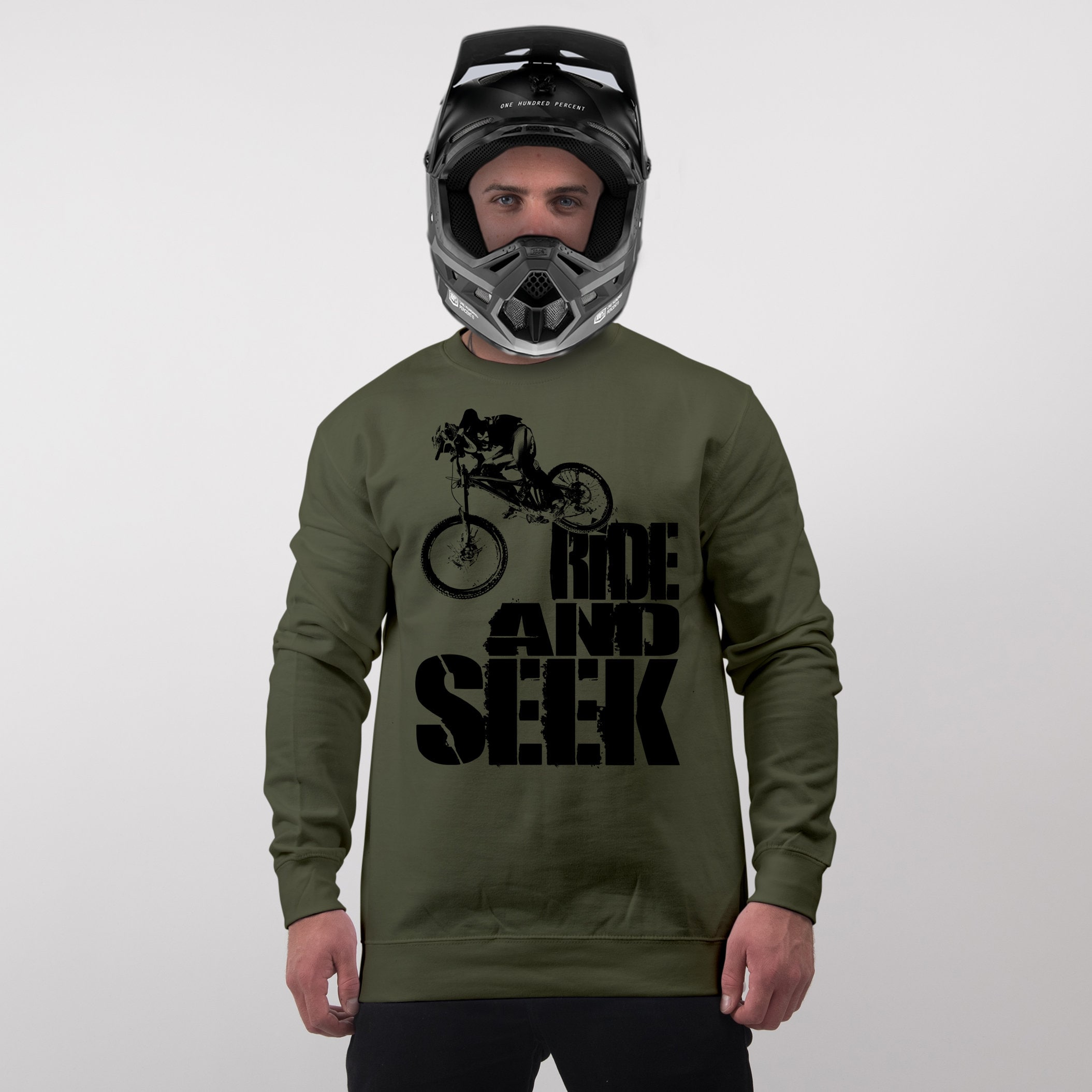 Personalized Mountain Biking Sweatshirt Customised Biker MTB | Etsy