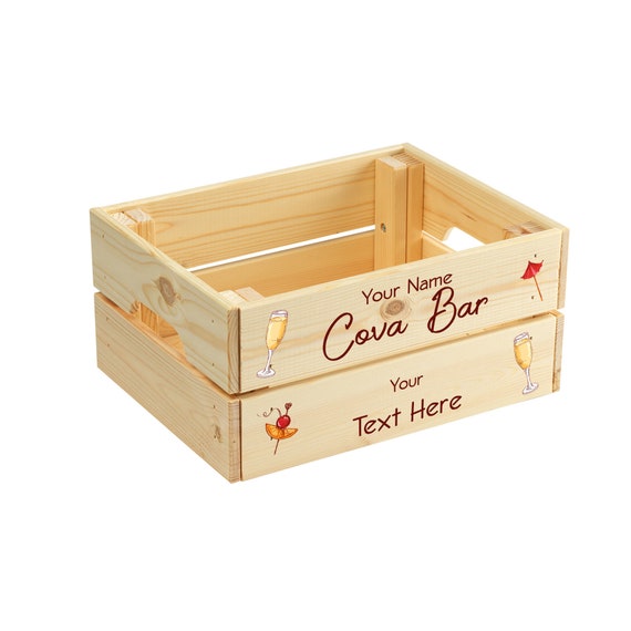 Personalised Rustic Wood Gift Box Crate for Gift for Him or - Etsy