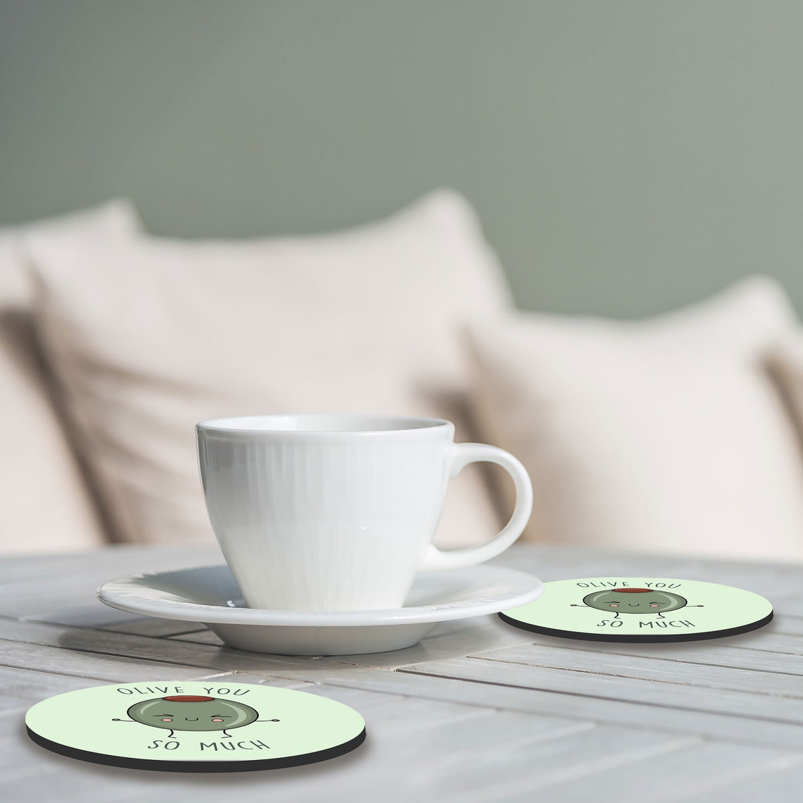 Cute Coaster for Anniversary, Birthday Gifts Non-slip Cork Drink ...