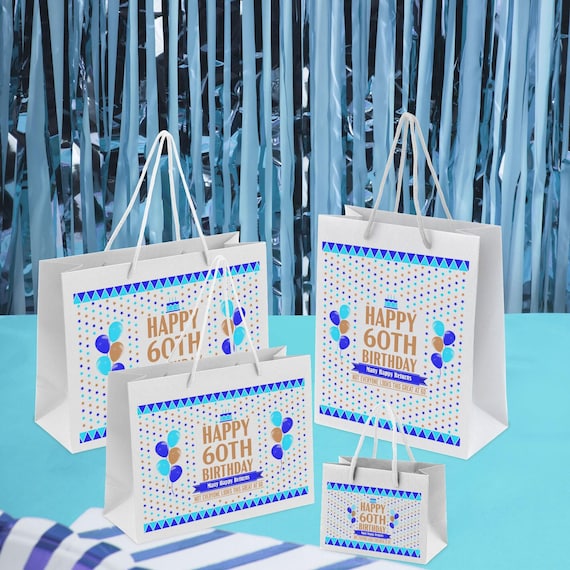 60th Birthday Gift Bag for Men Women Large Medium and Small Recycled Eco Friendly Present Bag Funny Looks Good Party Gift Bags Etsy UK