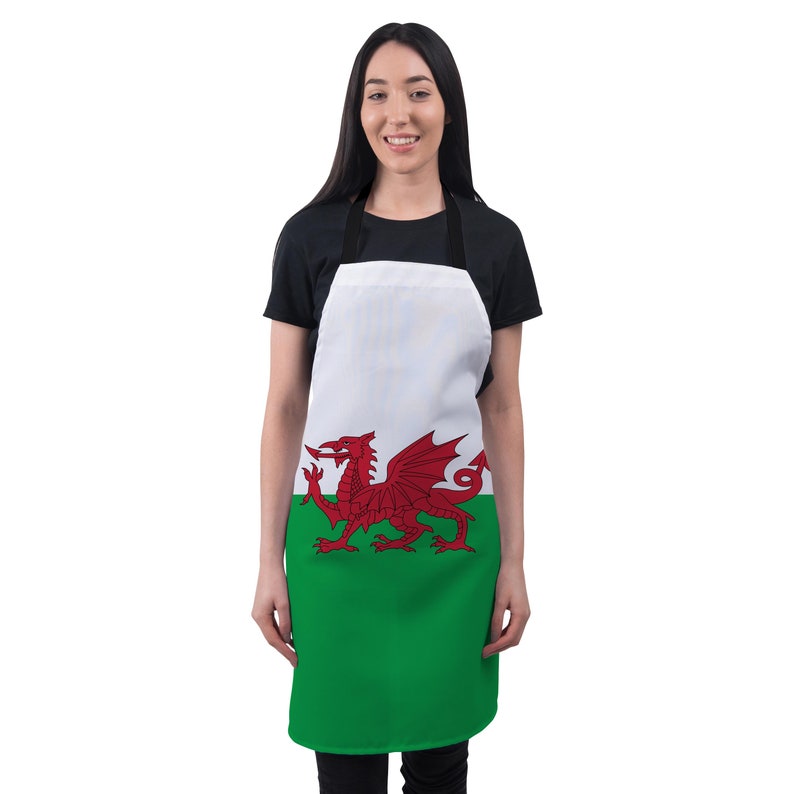 Welsh Flag Apron With Red Dragon of Cymru Wales - Welsh Gifts for Men ...