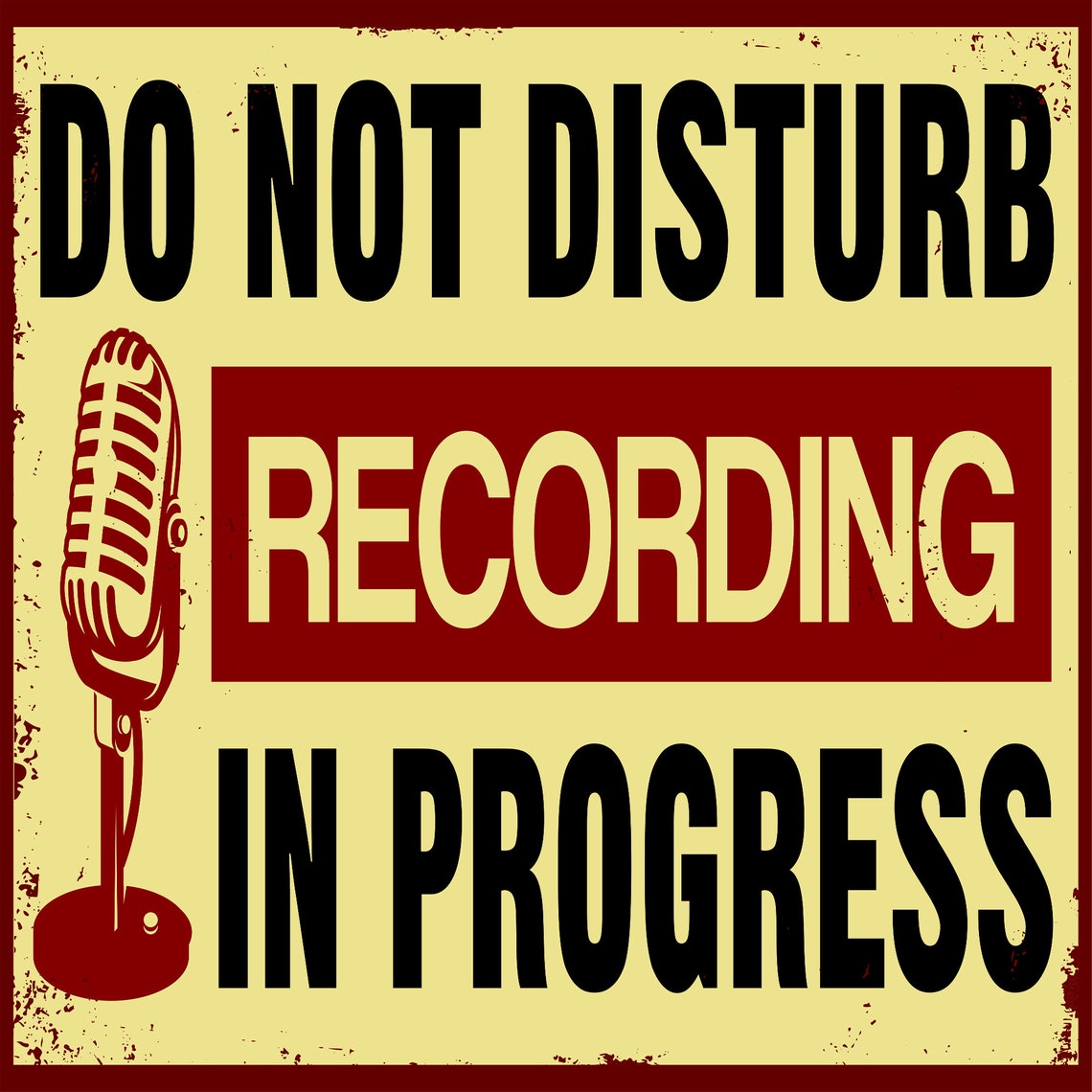 Recording in Progress Do Not Disturb Sign Recording Studio - Etsy UK