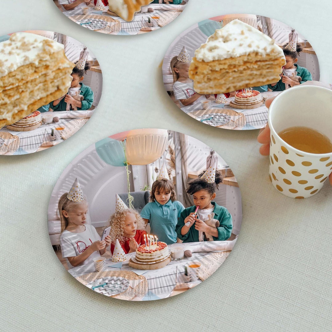 Personalised Paper Plates and Cups, Custom Party Decorations, Kids ...