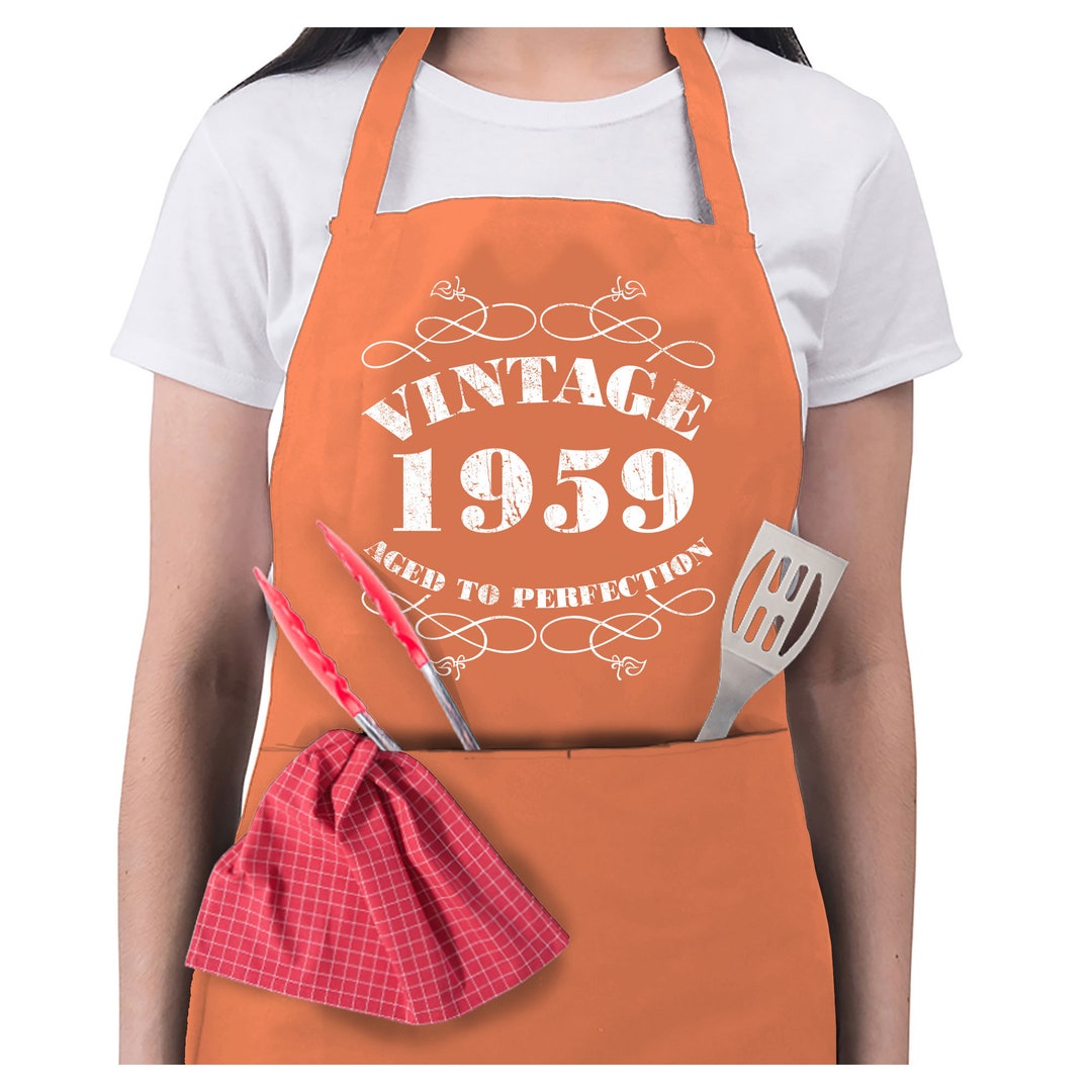 65th Birthday Apron Gift for Her or Him Baking Gift Funny Apron Vintage ...