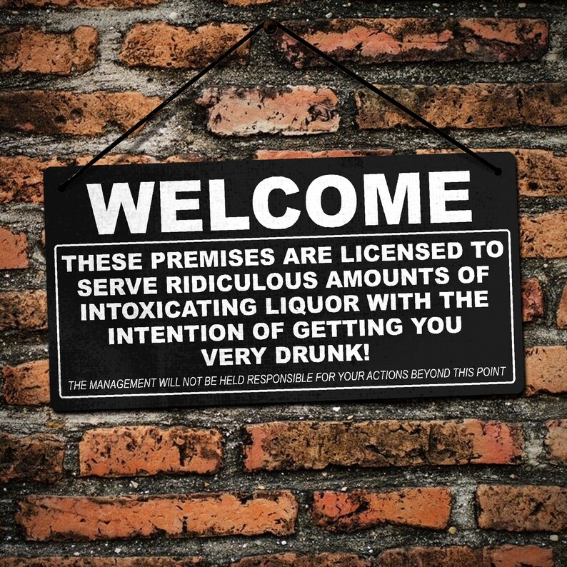 Bar Sign Metal Signs Tin Wall Hanging Plaques Accessories | Etsy