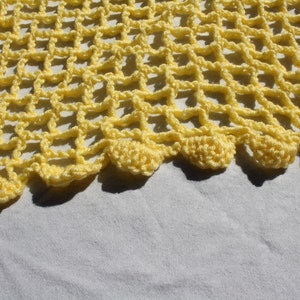 Yellow Crochet Mesh Shawl, Pastel Yellow Wrap, Pale Yellow Sarong ...