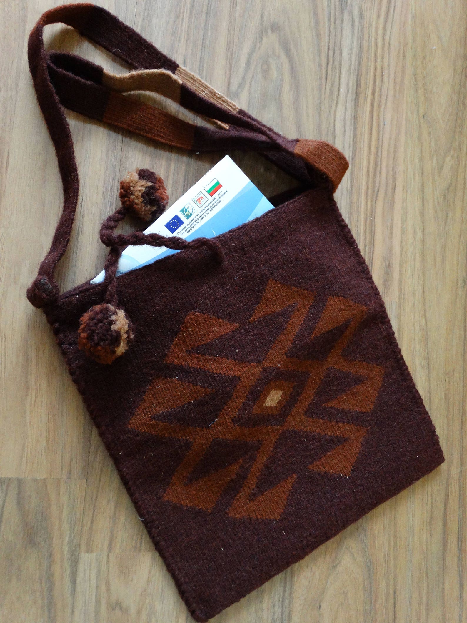 Vintage Brown Rustic Handbag, Hand Woven Kilim Bag, Vintage Bohemian ...