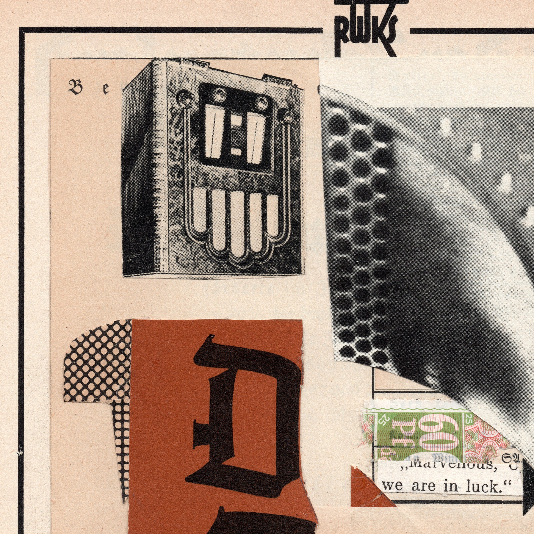 Dada Collage on Paper - "be Dada - We Are in Luck - Maerz!" Dadaism ...