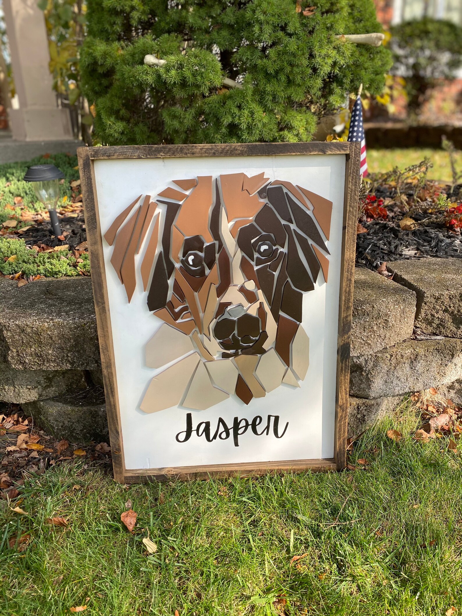 Geometric Dog Breed Wood Sign Pet Art Rustic Wood Sign-hand - Etsy