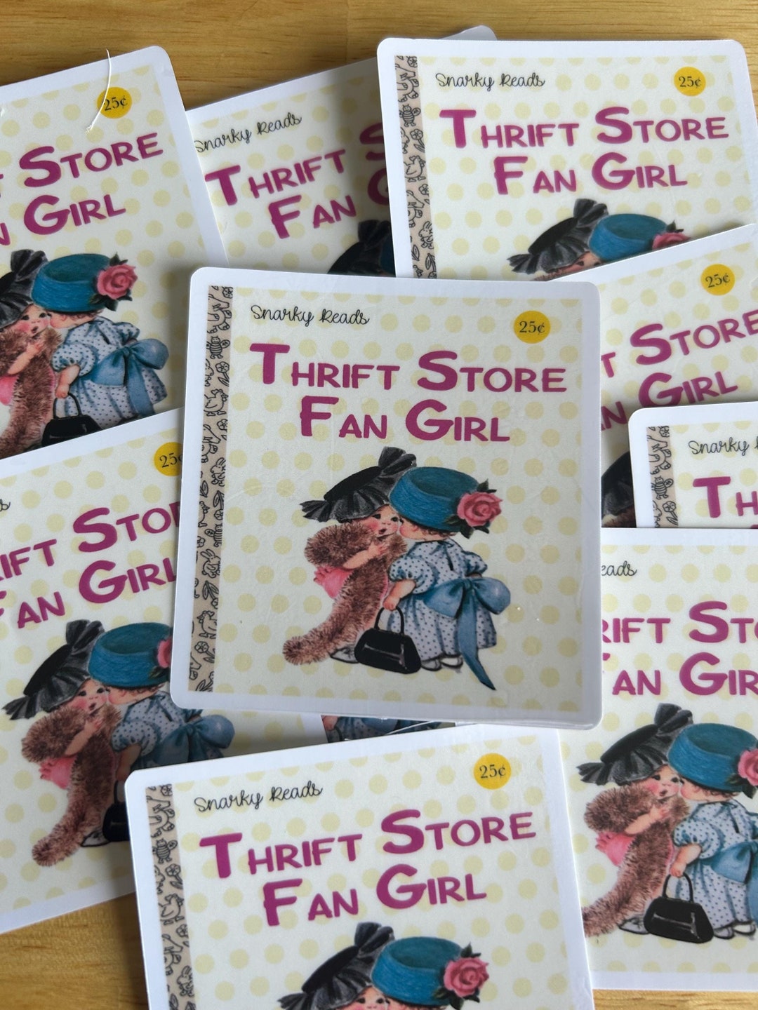 Thrift Store Fan Girl Sticker - Snarky Reads Collection - Etsy