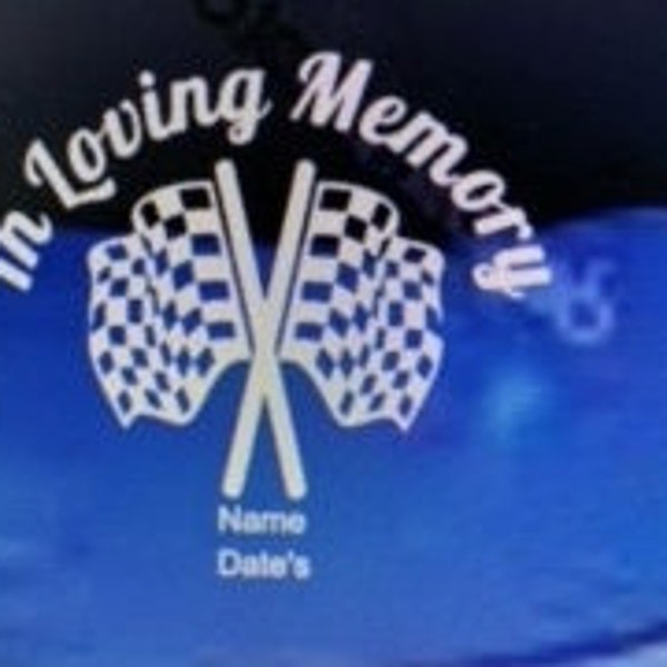 Car Racing Memorial Decal - Etsy