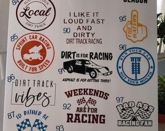 Dirt Late Model V2 Dirt Track Racing Race Car Sticker Decal - Etsy