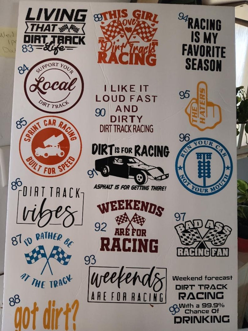 Dirt Track Decals - Etsy