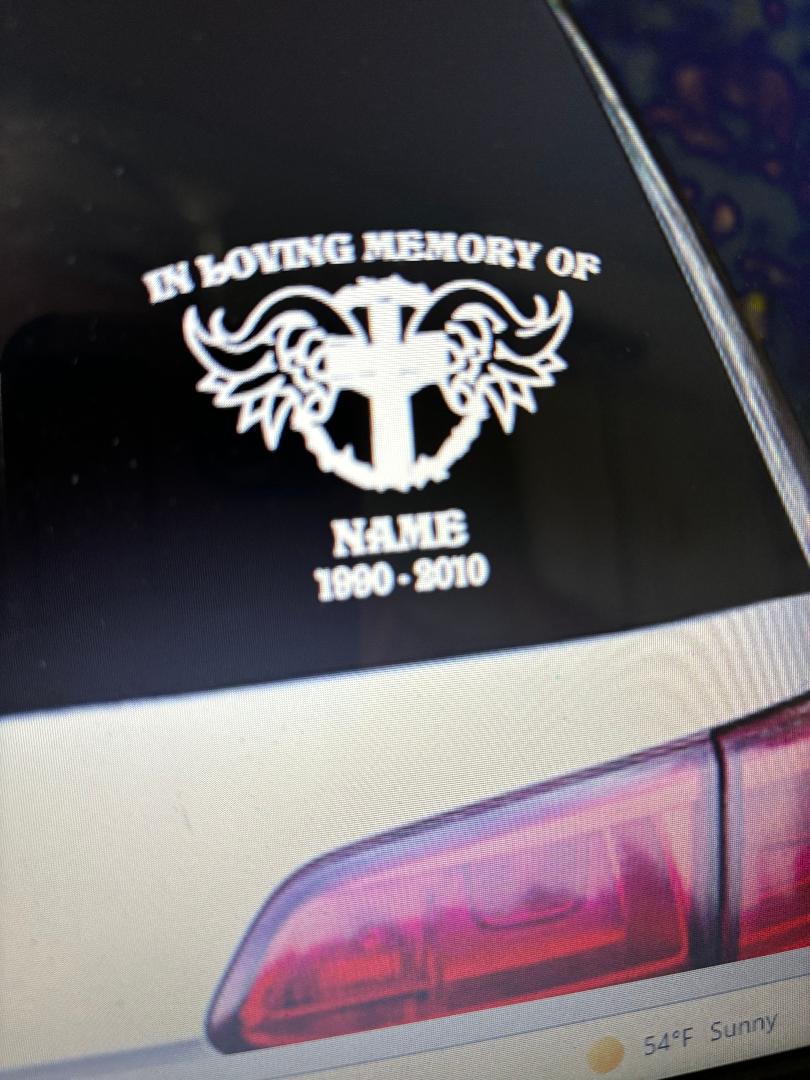 In Loving Memory Cross - Etsy
