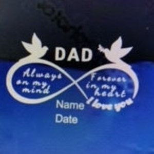 Personalized in Memorial infinity Symbol Permanent Vinyl Decal ...