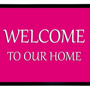 Doormat PERSONALISED CUSTOM PRINTED Rectangle Welcome Door Mat With Any ...