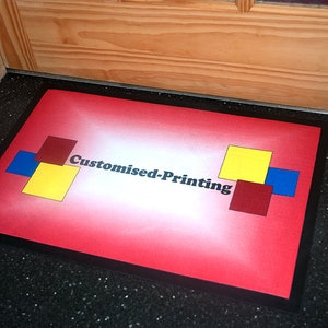 Doormat PERSONALISED CUSTOM PRINTED Rectangle Welcome Door Mat With Any ...