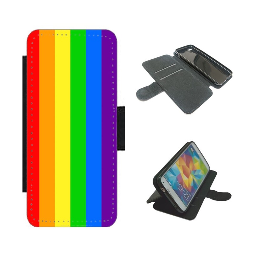 Rainbow Flag Phone Case Wallet Cover for iPhone / Samsung Gay Pride ...