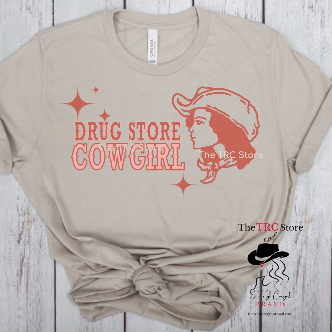Retro Cowgirl Drug Store Cowgirl Western Style Tee, Cowgirl, Country ...