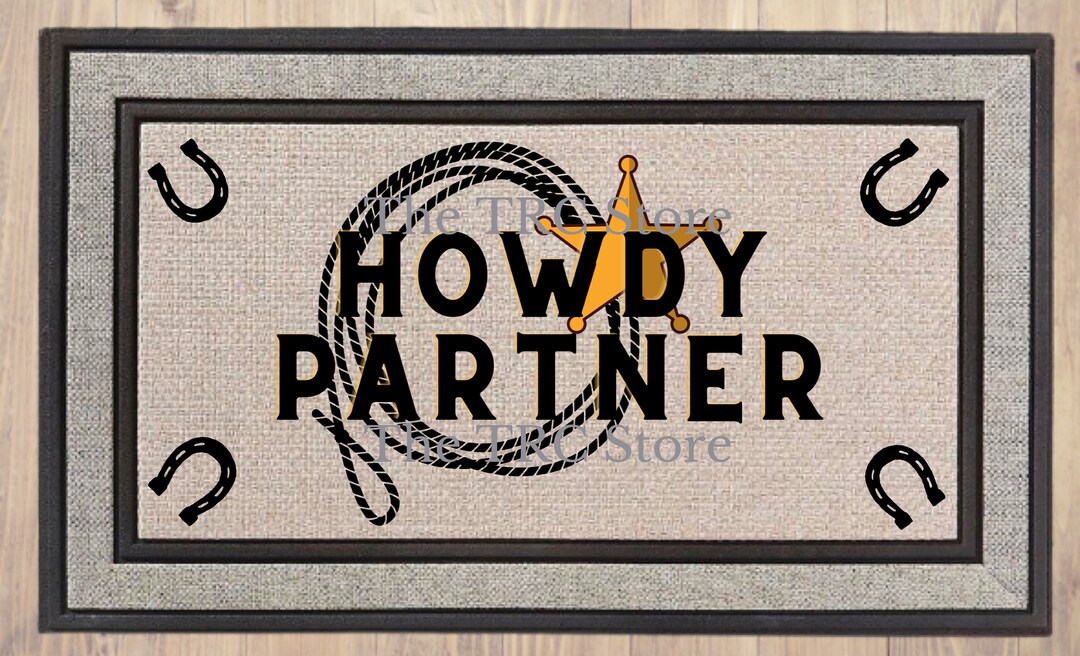 Howdy Partner Western Indoor Outdoor Welcome Mat - Etsy