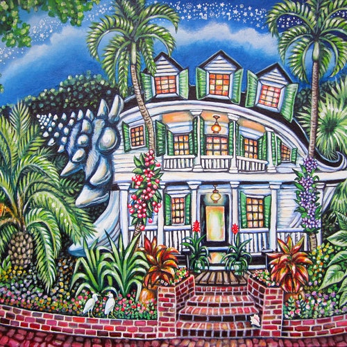 Green Parrot Conch Shell Bar Key West Florida - Etsy Canada