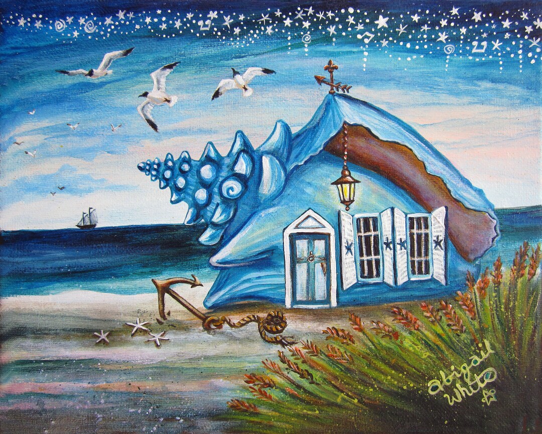 Sailors Conch Shell House - Art Print From Key West, Florida by Abigail ...