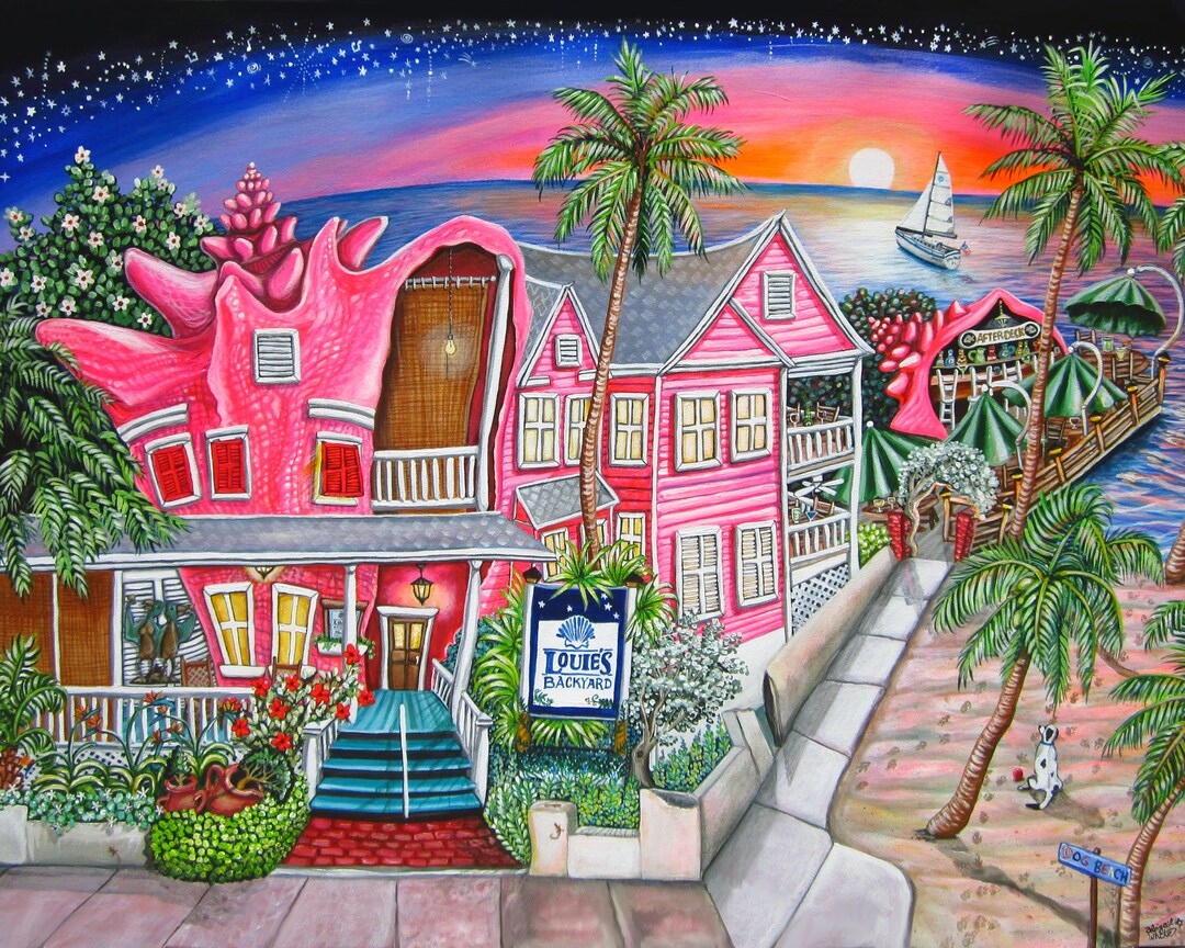 Louie's Backyard - Key West Florida - Print - Etsy