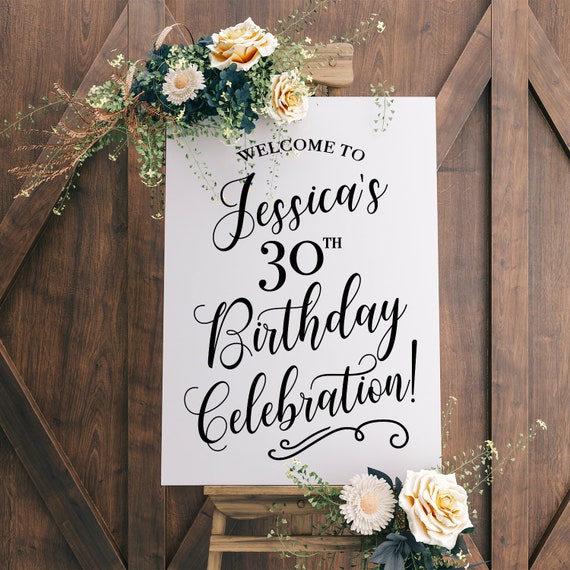 Birthday Party Entrance Sign Chalkboard Decal DIY | Etsy