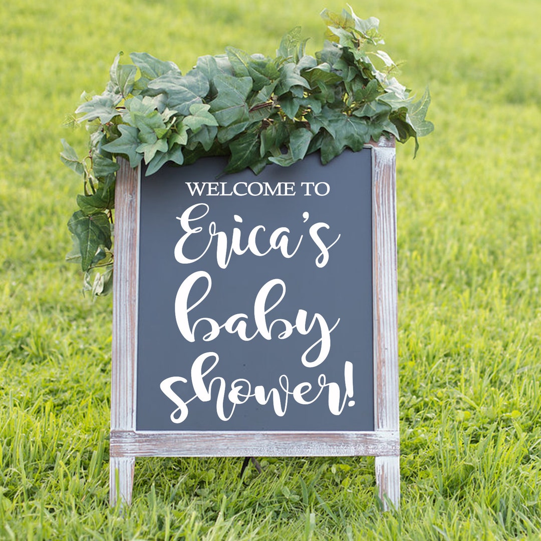 Welcome Baby Shower Sign DIY Rustic Baby Shower Sign Custom Baby Shower ...